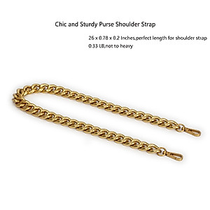 Xiazw 26 Inch Chic Metal Purse Chain Strap Handle Shoulder Straps Replacement Charms for Bag Handbags (Old Gold)