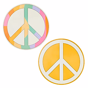 24 Pieces Retro Hippie Paper Cutouts for 60s Hippie Decorations for Party, Groovy Classroom Decor (7.9 in)