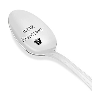 Pregnancy Announcement We're Expecting Spoon baby announcement sign You're Going to be a Daddy,Baby arrival sign - Spoon Gift