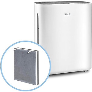 LEVOIT Air Purifiers for Home, Main Filter Cleaner with Washable Filter for Allergies, Smoke, Dust, Quiet Odor Eliminators for Bedroom, Pet Hair Remover, Vital 100 Plus (With Extra Filter), White