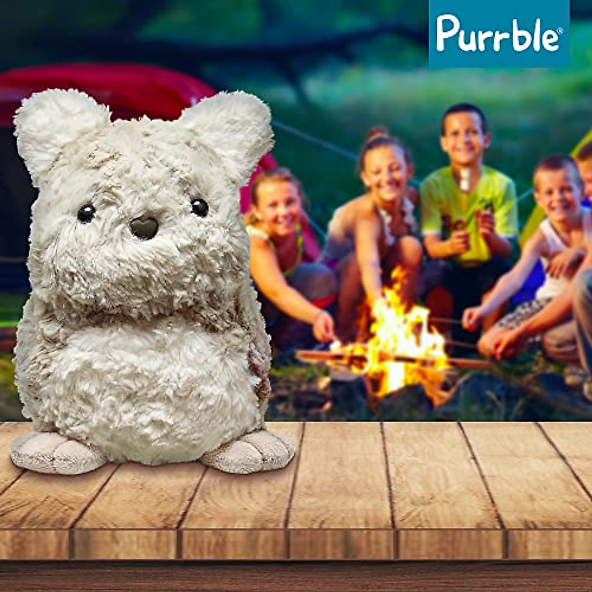 Purrble - Calming Toy Companion with Dynamic Heartbeat and Soothing Purr - Interactive Plush Companion for All Ages - Stuffed Animal Doll for Emotion Regulation - Cuddle and Pet Plushies