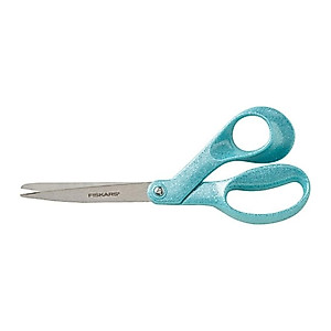 Fiskars Premier 8in Bent Sparkle Scissors Tide Blue
