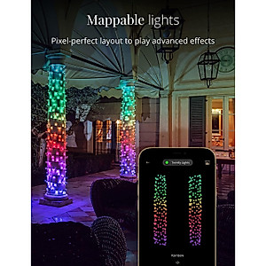 Twinkly App-Controlled 26.2ft Smart String LED Lights with 100 RGB LEDs - WiFi & Bluetooth Connectivity, Sync with Music, Indoor/Outdoor Use (IP44), Compatible with Google Assistant & Amazon Alexa