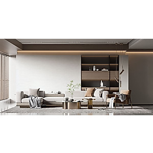 Very Berry Sticker White Wood Peel and Stick Wallpaper (24" x 78.7", Light Texture) Waterproof and Easy to Clean Self-Adhesive Film for Any Surfaces and Furnitures