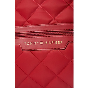 Tommy Hilfiger Daisy Medium Dome Backpack Quilted Smooth Nylon Tommy Red One Size