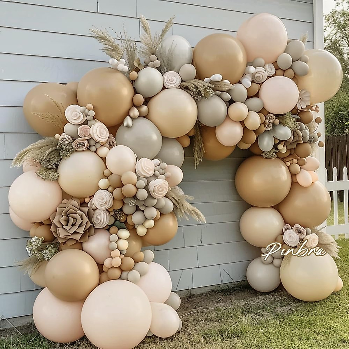 Neutral Balloon Boho Nude Double Stuffed Beige Cream Tan Balloons Balloon Garland Blush Ivory White Sand Balloon Arch Kit for Baby Shower Gender Reveal Bridal Shower Birthday Wedding Party Decorations