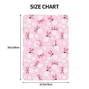 KiuLoam White Flower and Dragonflies On Pink Baby Car Seat Canopy, Nursing Cover for Mom Breastfeeding Scarf, Infant Car Seat Cover/Multiuse Baby Stroller Covers for Babies Boys Girls
