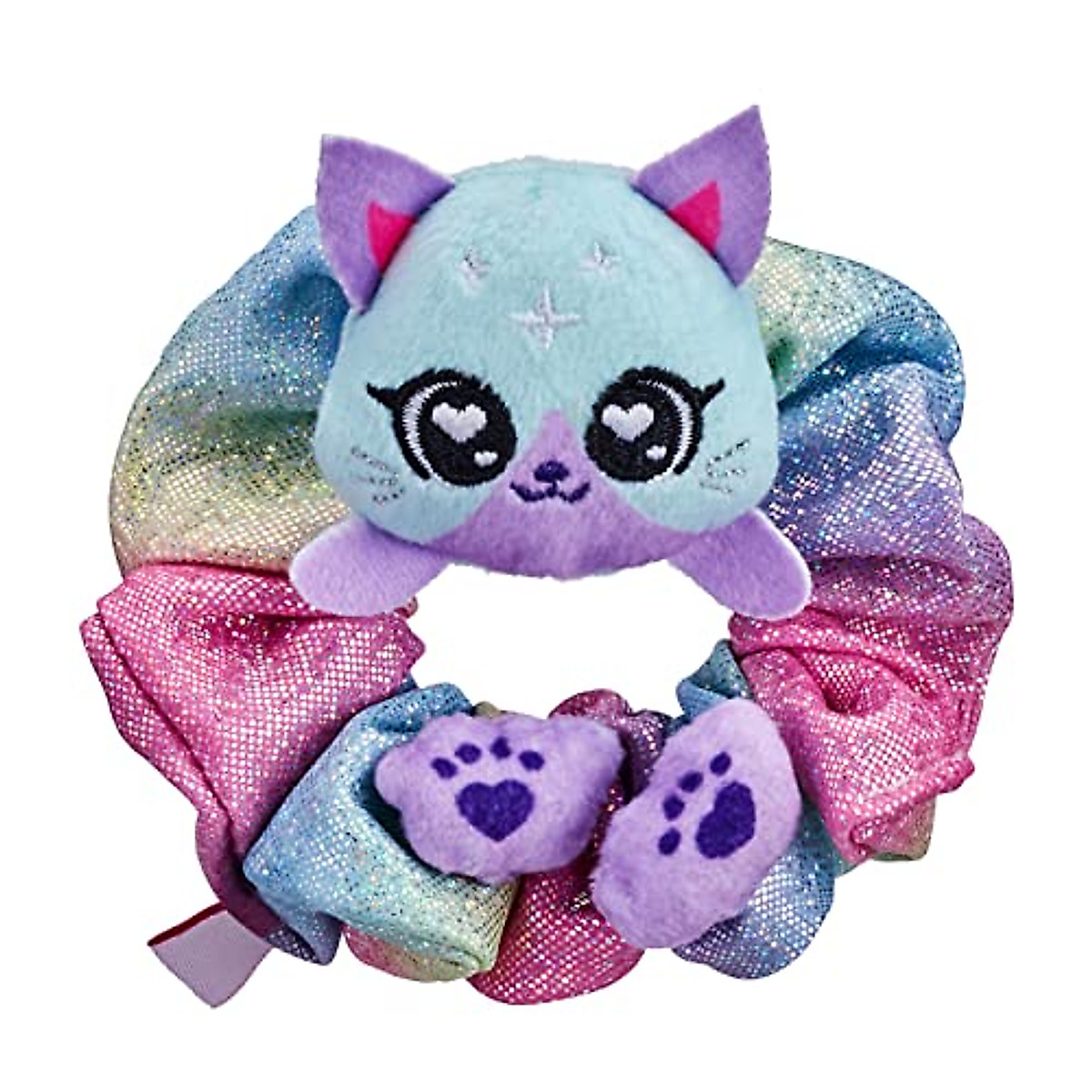 SCRUNCHMIEZ 96553 Seven Pack, Exclusive Magically transforms from Hair Scrunchie to Cute Plush Friend as Well as Backpack Clip. So Many Characters to Collect & wear
