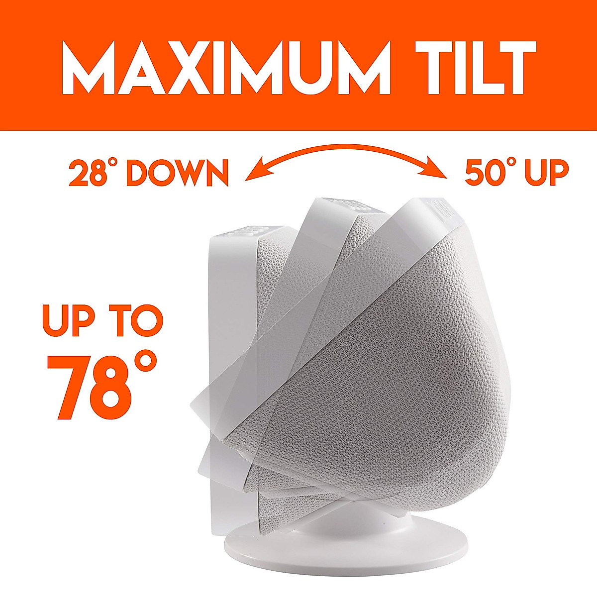 Made for Amazon Tilt + Swivel Stand for the Echo Show 5 - White