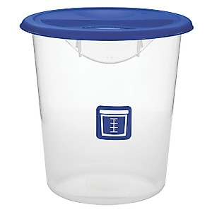 Rubbermaid Commercial Lid (Lid Only) for Round Food Storage Container, Fits 8 Qt. Containers, Blue (1980382)