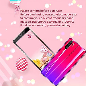 aderroo Unlocked Cell Phone，Y99 Android Smartphone, 5.72-inch IPS Full-Screen，Dual SIM Card，1GB RAM 8GB ROM，Only Supports Dual SIM Card Frequency Band of 3GWCDMA ：850/2100MHZ（red）