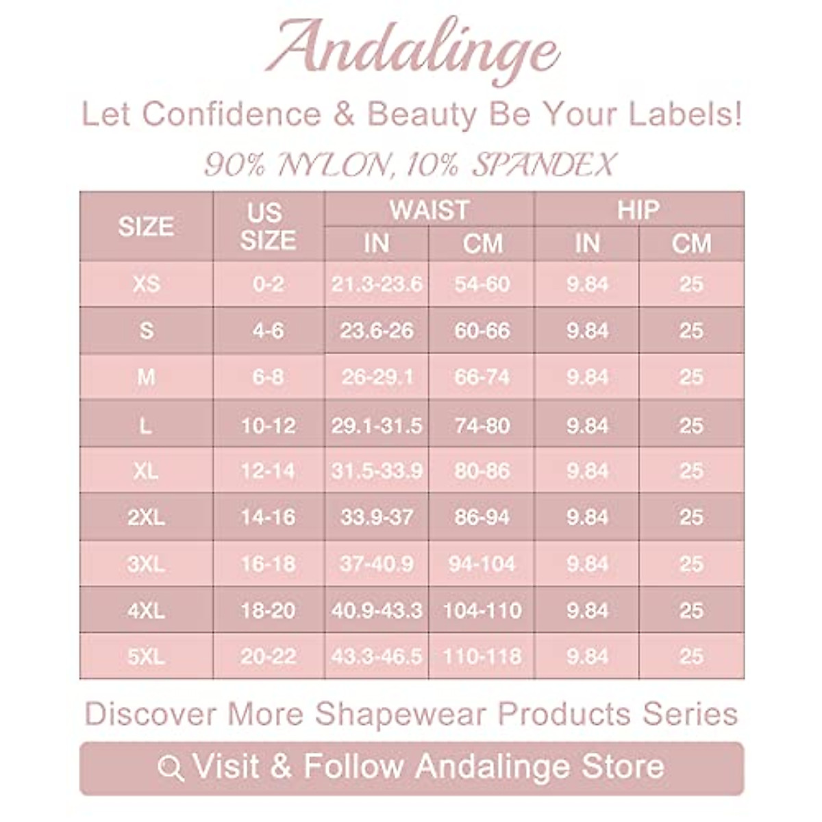 Andalinge Waist Trainer for Women Lower Belly Fat Waist Cincher for Women Tummy Control Girdle Hourglass Body Shaper Upgraded Waist Cincher Shapewear with Steel Bones Extender