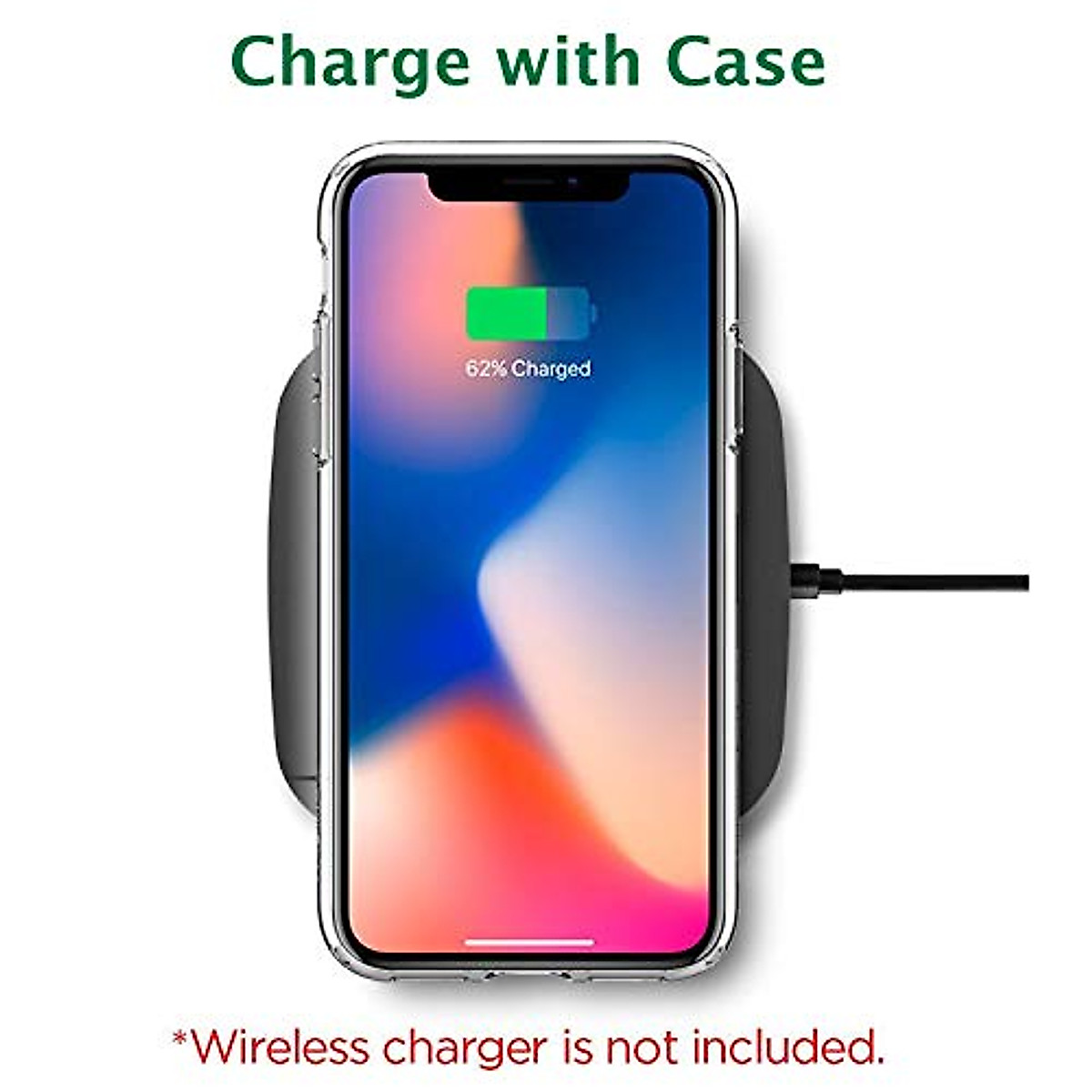 TENOC Phone Case Compatible for iPhone Xs Max, Clear Cases Slim Cute Soft TPU Cover Protective Bumper 6.5 Inch