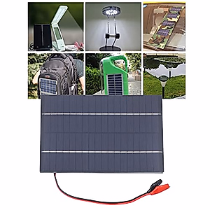 EVTSCAN 4W 18V 230mA Portable Mini Solar Panel, 8x5 Inch Monocrystalline Solar Cell Panel, for Calculators, Watch, Security Cameras, LED Flashlights, Mobiles and Laptops