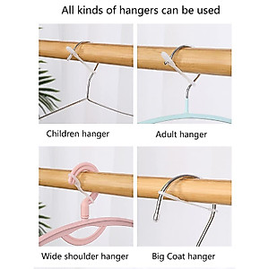 JCYUANI 40Pcs Hanger Hook Anti-Slip Silicone Fixing Buckle Used to Prevent The Clothes Rack from Being Bown Off by The Wind Any Sape of Cothes Drying Rod Can be Used