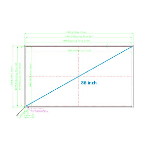 DeYoWo 86 Inch interactive 10 Points Infrared IR Touch Screen Overlay Frame Free Driver