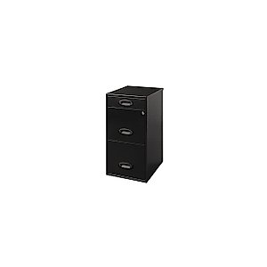 Realspace® SOHO 18"D 3-Drawer Organizer Vertical File Cabinet, Black