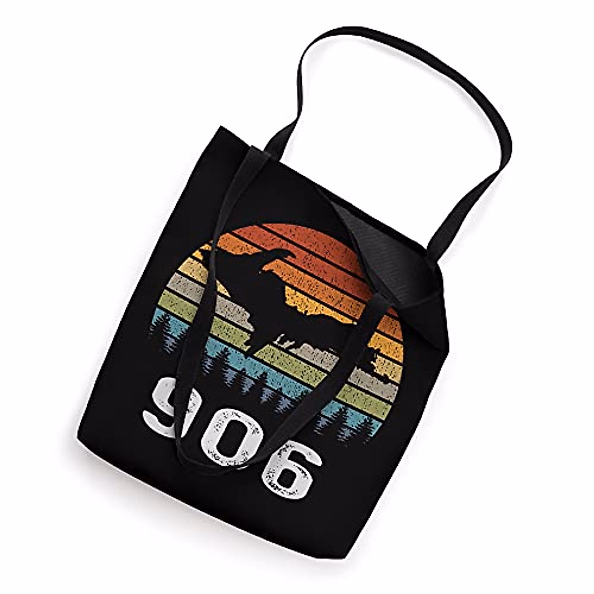 Upper Peninsula Michigan Gifts UP Retro 906 Yooper Tote Bag