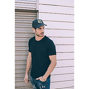 AMERICAN NEEDLE Archive Nippon League Hanshin Tigers Baseball Dad Buckle Strap Hat (44740A-HTI-BLK) Black