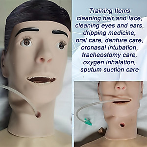 MZBZYU 5.7ft Life Size Patient Care Manikin Training CPR Simulator Basic Geri Nursing Skills Geriatric Human Model Mannequin Full Body for Students Education Teaching Medical Training Skills