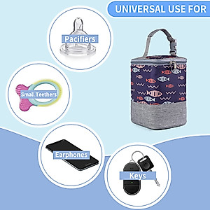 GOGOSO Baby Bottle Bag with Ice Pack Cooler- Insulated Bottle Tote Bag for Working Mom Breastmilk Cooler Bags for Up to 4 Large 8 Ounce Bottles