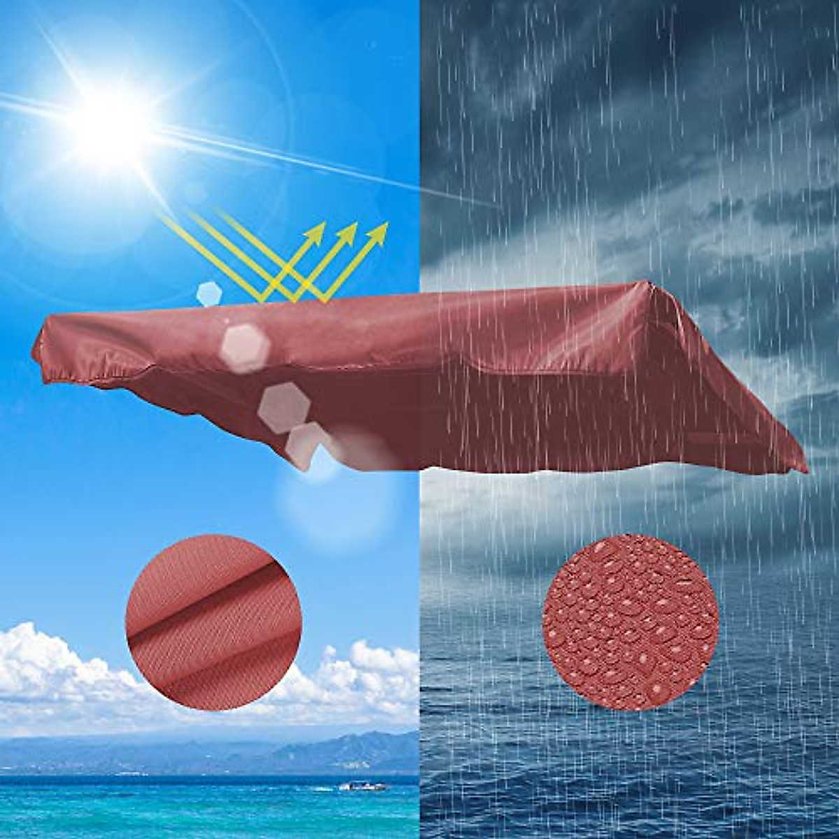 Yescom 73"x52" Swing Canopy Cover Replacement UV 30+ Water Resistance Outdoor Garden