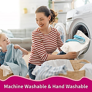 OLSUNOR 10 Pack Canvas Tote Bag with Zipper, Reusable Grocery Bags with Long Handle, DIY Heat Transfer Sublimation Blanks Shopping Bags for Advertising, Birthday, Halloween, Christmas Craft Bags