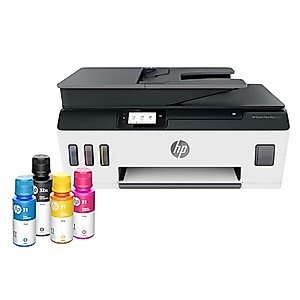 HP Smart -Tank Plus 651 Wireless All-in-One Ink -Tank Printer, up to 2 Years of Ink in Bottles, Auto Document Feeder, Mobile Print, Scan, Copy, Works with Alexa (7XV38A)