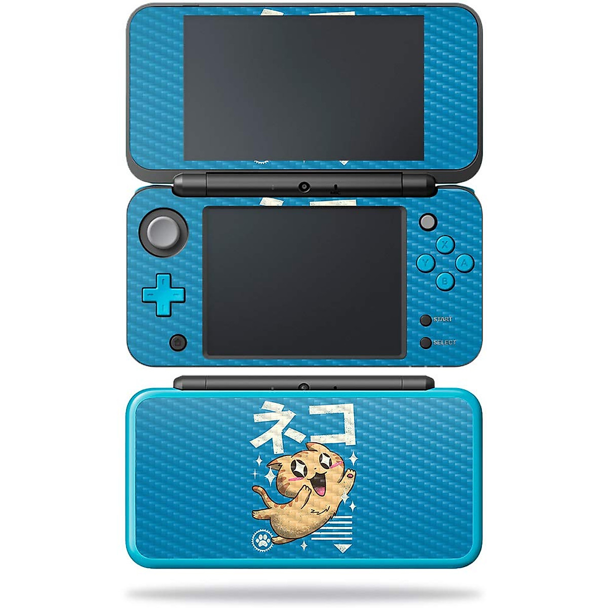 MightySkins Carbon Fiber Skin for Nintendo New 2DS XL - Bright Lures | Protective, Durable Textured Carbon Fiber Finish | Easy to Apply, Remove, and Change Styles | Made in The USA (CF-NI2DSXL-Octopus Kawaii)