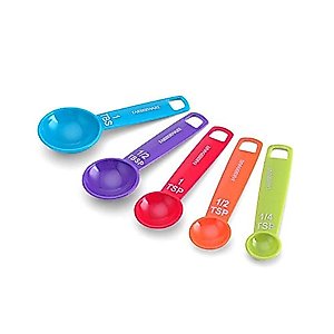 Farberware Color Measuring Spoons, Mixed Colors, Set of 5, Small