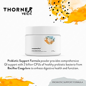 ThorneVET Probiotic Support Formula – Gastrointestinal Support for Dogs, Cats & Horses, Powder, Natural