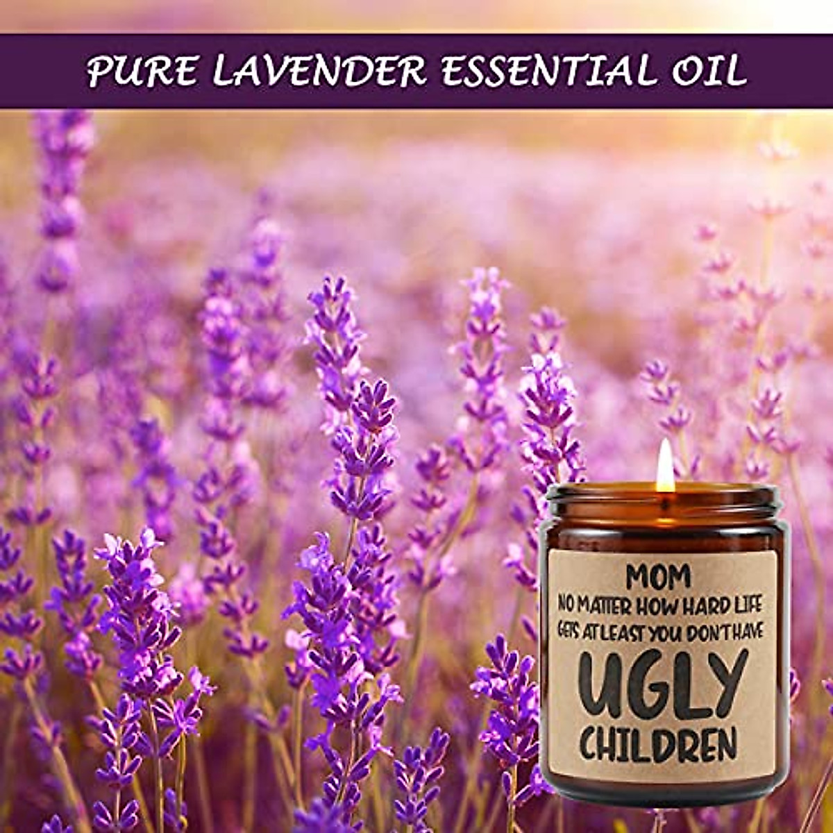 Best Gifts for Mom from Daughter Son, Mom Gifts for Mothers Day - Mothers Day Birthday Gifts for Mom, Funny Gifts for Moms Day Gifts, Mom Birthday Gifts, Lavender Scented Candles, Funny Soy Candle