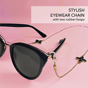 2 PCS /1 PC Eyeglasses Chain Mask Chain Holder Sunglasses Chain Necklace Women Men Gold Silver Rose Gold Black Pearl
