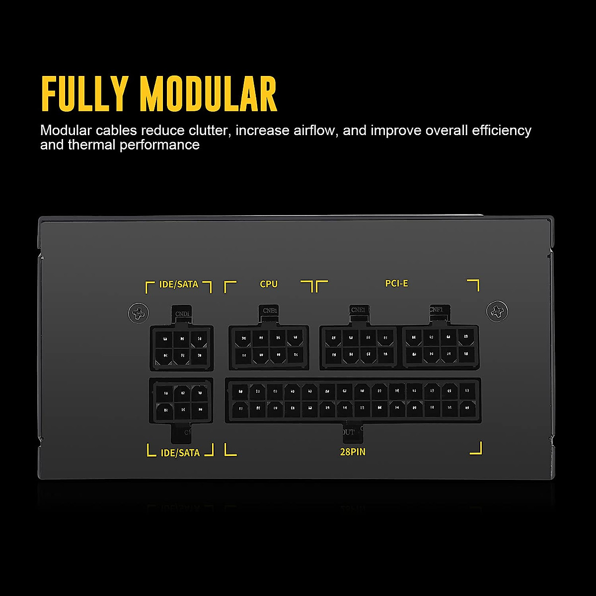Segotep GF750 SFX Power Supply Fully Modular 750W 80+ Gold PSU, Silent 80mm FDB Fan