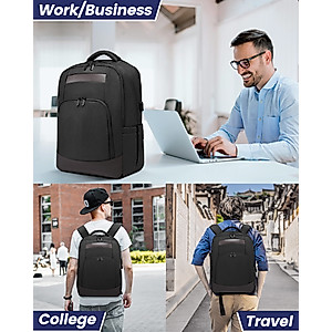 LOVEVOOK Laptop Backpack, 15.6 Inch Durable Water Resistant Anti-theft Business Travel Backpack with USB Port, Mens Professional Multi-function Smart Computer Backpack for Work Commuter College