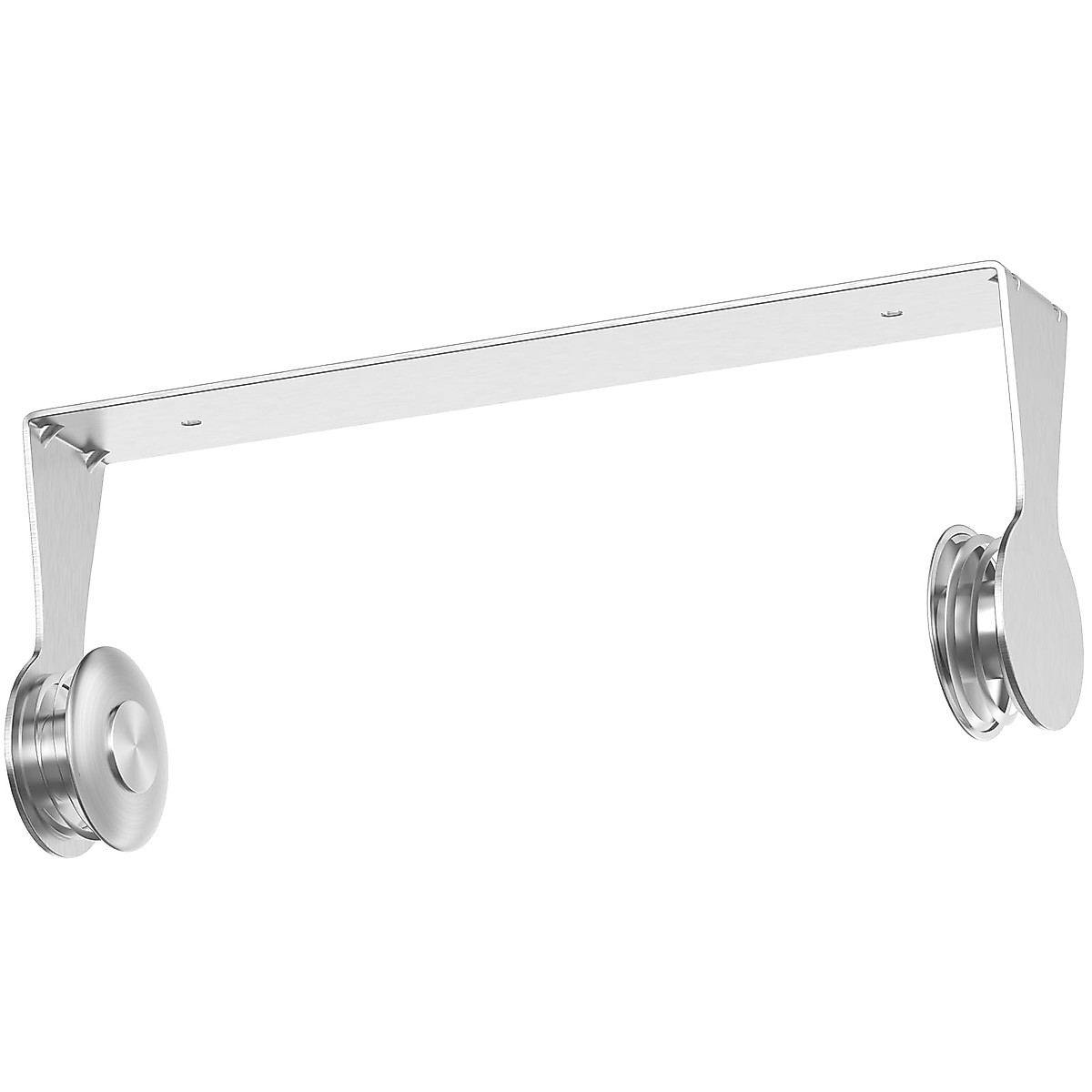 Paroto Paper Towel Holder Under Cabinet, One Hand Tear Adhesive Paper Towel Holder Wall Mount with Ring Spring, Stainless Steel Paper Holder Rack for Kitchen Bathroom