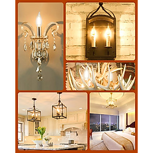 OMED E12 LED Candelabra Bulb 100 Watt Equivalent, 2700K Soft White, Dimmable LED Chandelier Light Bulbs, 7W 1000 Lumen Clear LED Candle Light Bulbs for Living Room, Light Fixture, 6 Pack