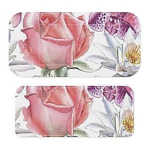 Watercolor Rose and Orchid Lily Skin Protective Film Sticker Game Protector Full Wrap Compatible for Nintendo Switch for Switch Lite