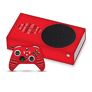 Head Case Designs Officially Licensed AC Milan Typography Art Vinyl Sticker Gaming Skin Decal Cover Compatible with Xbox Series S Console and Controller Bundle