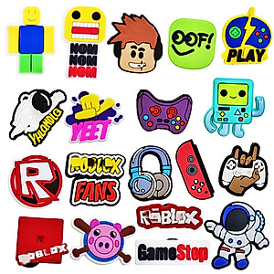 Wenmenra 19PCS Game Shoe Charms for Shoe Decoration Different Shape Charms Party Favors Birthday Gifts for Kids and Teens……, Plastic Polyvinyl Chloride