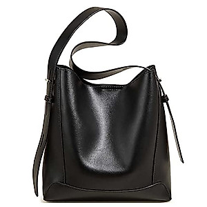 FOXLOVER Hobo Shoulder Bags for Women, Ladies Designer Leather Bucket Bags Handbag Purse and Small Leather Wallets for Women Ladies RFID Blocking Bifold Zipper Pocket Wallets with ID Window