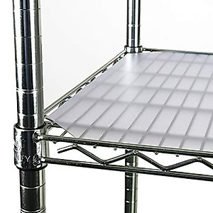 PVC Shelf Liners for Wire Shelving, 4 Pack, Clear Shelf Liners, for Shelf Size 60" x 24" (Actual Cut Size 59" x 23")