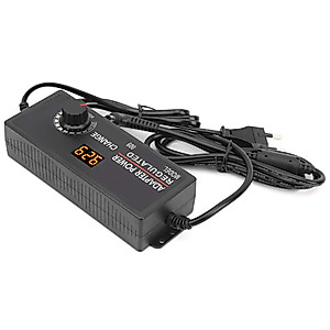 Power Supply Adapter, Power Regulator Adapter Input AC 110-240V Output DC 9‑24V 5A Adjustable Power Switching (US Plug)