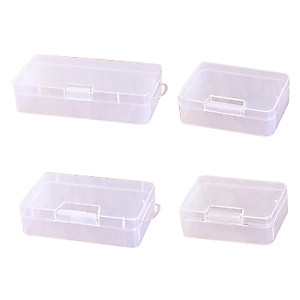 ljhnba Transparent Plastic Storage Box With Buckle And Lid Jewelry Display Organizer For Necklace Small Items Organization Case Small Plastic Box With Lid