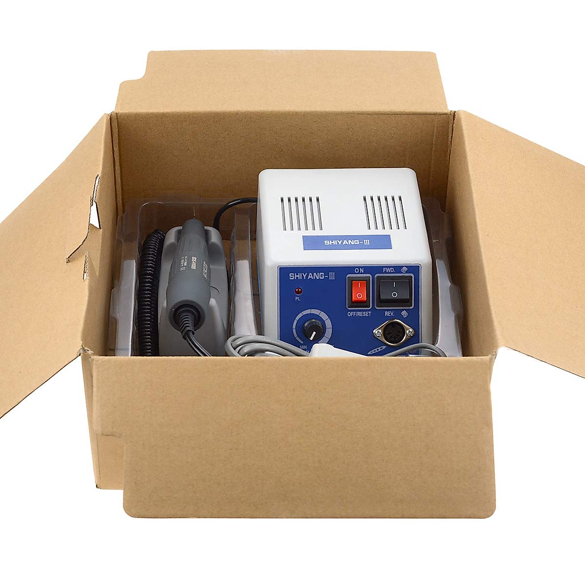 35000 RPM Lab Polishing Micro Motor SHIYANG-III Electric Micromotor Nail Art Polisher (+SDE-H102S)