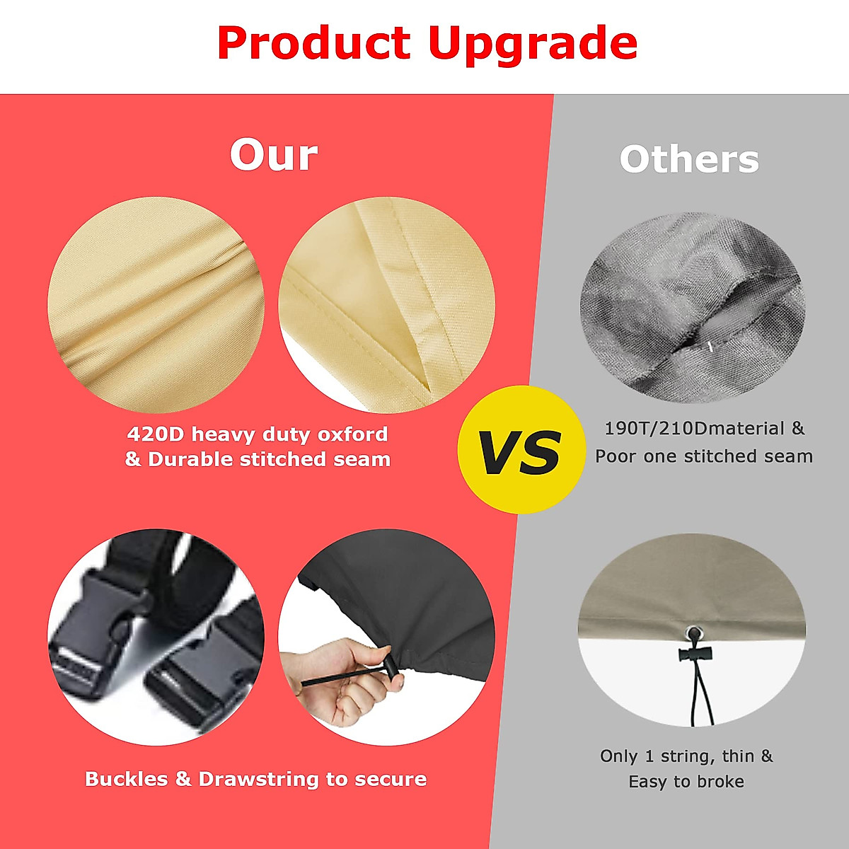 Aofeite Outdoor Folding Zero Gravity Chair Covers, Upgraded Oversized Durable Recliner Cover,420D Oxford Waterproof UV Resistant Lawn Beach Chair Patio Furniture Covers (43Inch Beige)