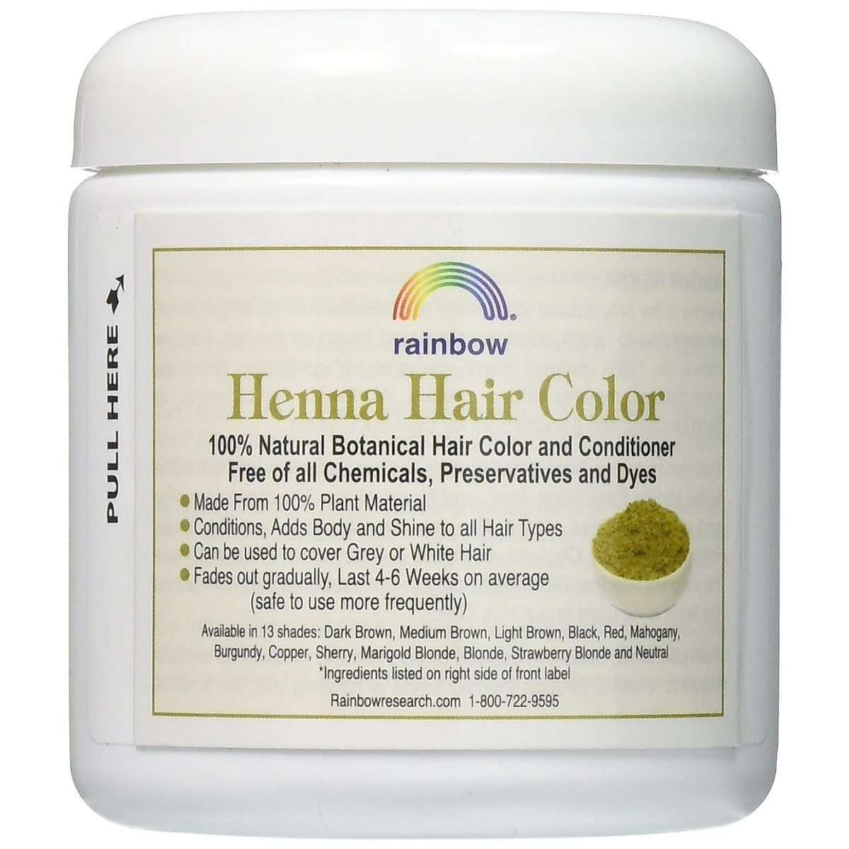 RAINBOW RESEARCH HENNA,PERSIAN LIGHT BROWN, 4 OZ Pack of 2