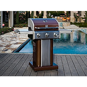 Kenmore 3 Burner Outdoor Patio Gas BBQ Propane Grill in, Mocha