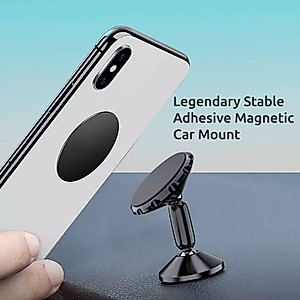 Ozlemokc Magnetic Phone Holder for Car, Pro Magnetic Car Phone Holder Mount 360 Degree Adjustable Head, Universal with All Devices - Dashboard Mount