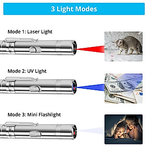 TBTeek Cat Toys Rechargeable, Cat Toys for Indoor Cats,7 Adjustable Lights&Pattern Interactive Cat Toy,Portable Funny Kitten Toy for Training Play Exercise（2 Pack ）
